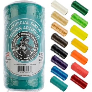 Gudebrod Sinew Bobbin 20 Yards (60 ft) Green Artificial Sinew Thread ...