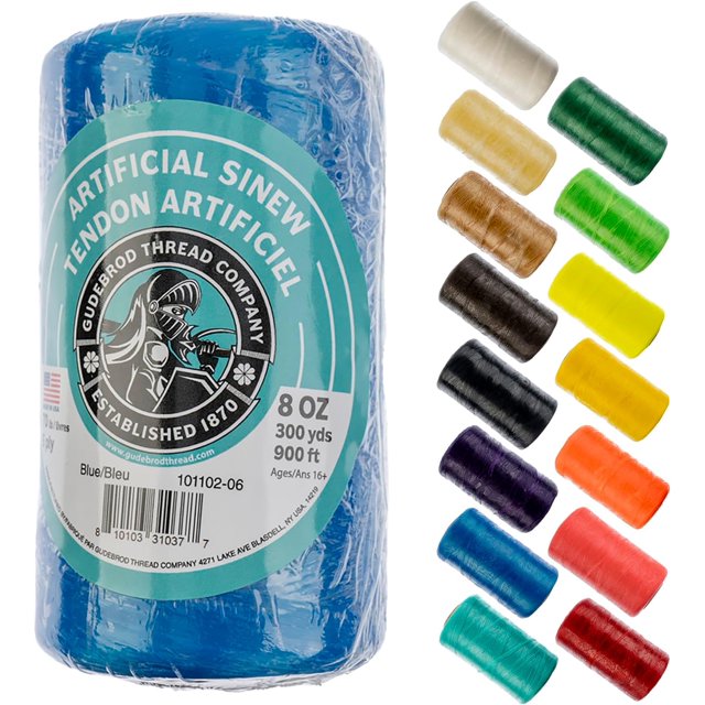 Gudebrod Sinew 300 Yards Royal Blue Nylon Waxed Thread for Beading ...