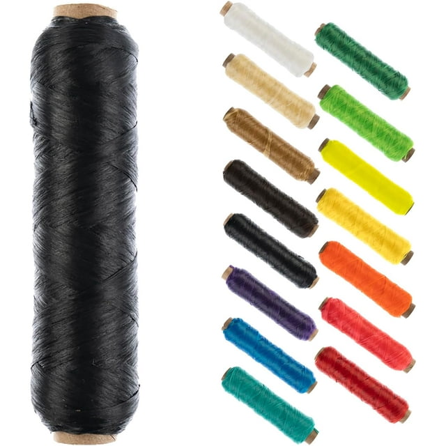 Gudebrod Sinew Bobbin 20 Yards (60 ft) Black Artificial Sinew Thread ...