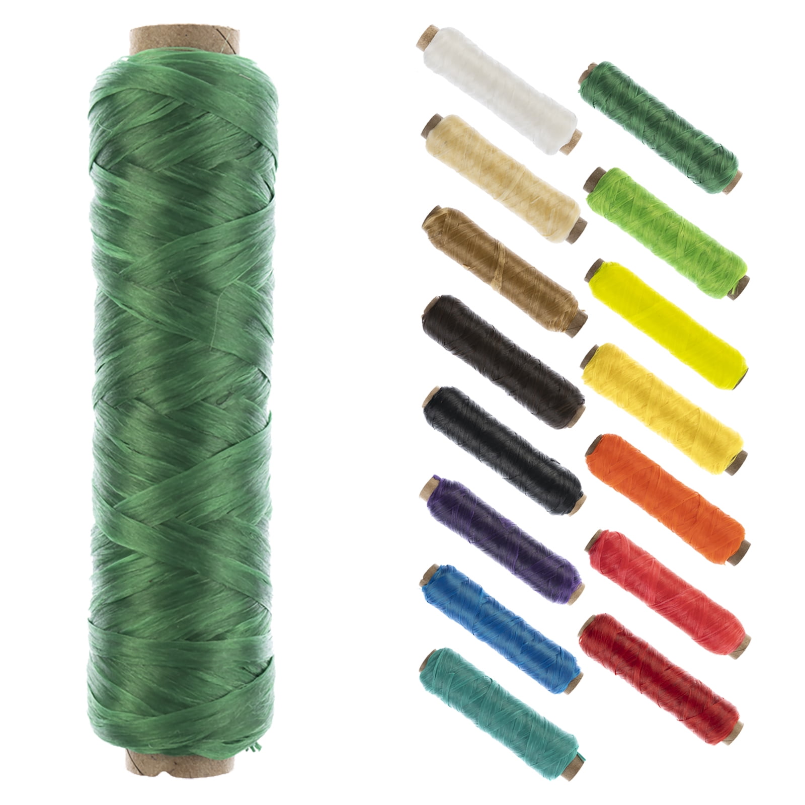Gudebrod Sinew Bobbin 20 Yards (60 ft) Green Artificial Sinew Thread ...