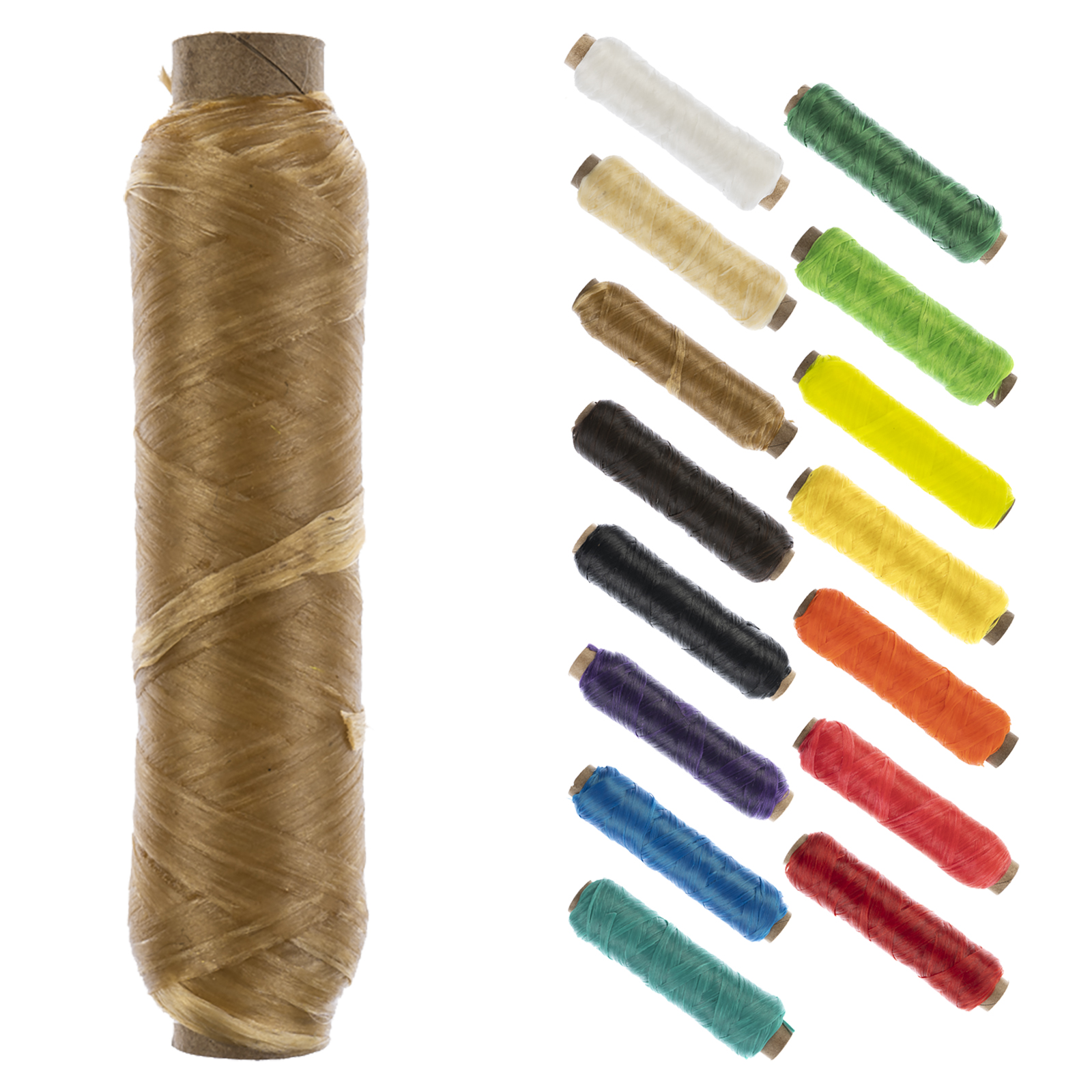 Gudebrod Sinew Bobbin 20 Yards (60 ft) Green Artificial Sinew Thread ...