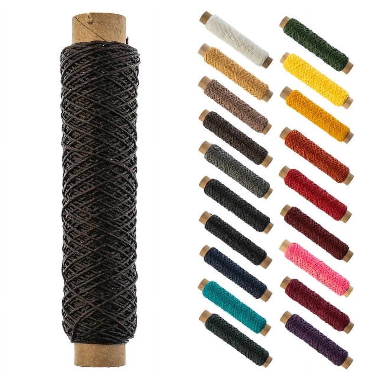 Gudebrod Waxed Thread Bobbin 25 Yards (75 ft) Dark Brown | Made In USA ...