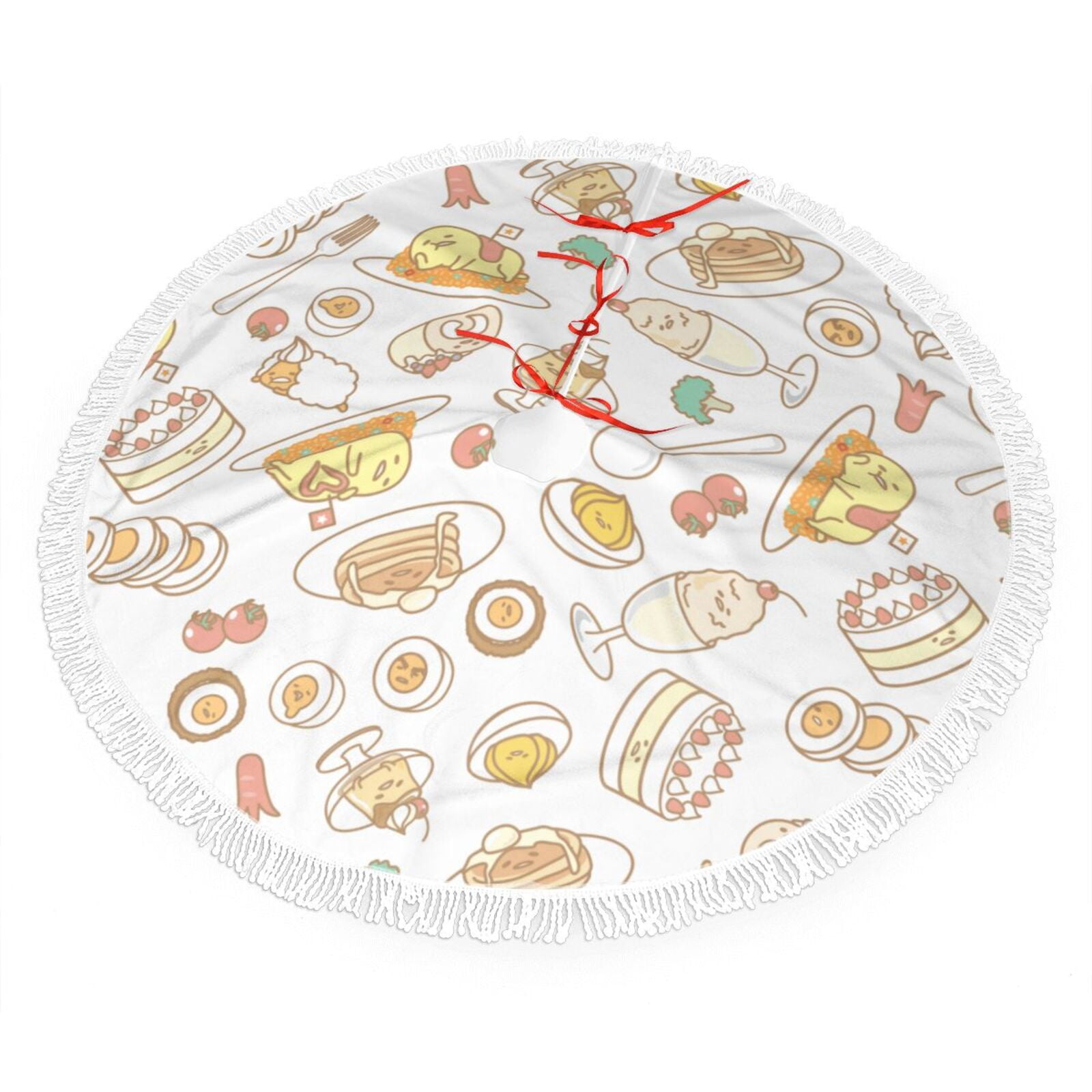 Gudetama Christmas Tree Skirt, 48" Xmas Tree Skirts Mat, Winter ...