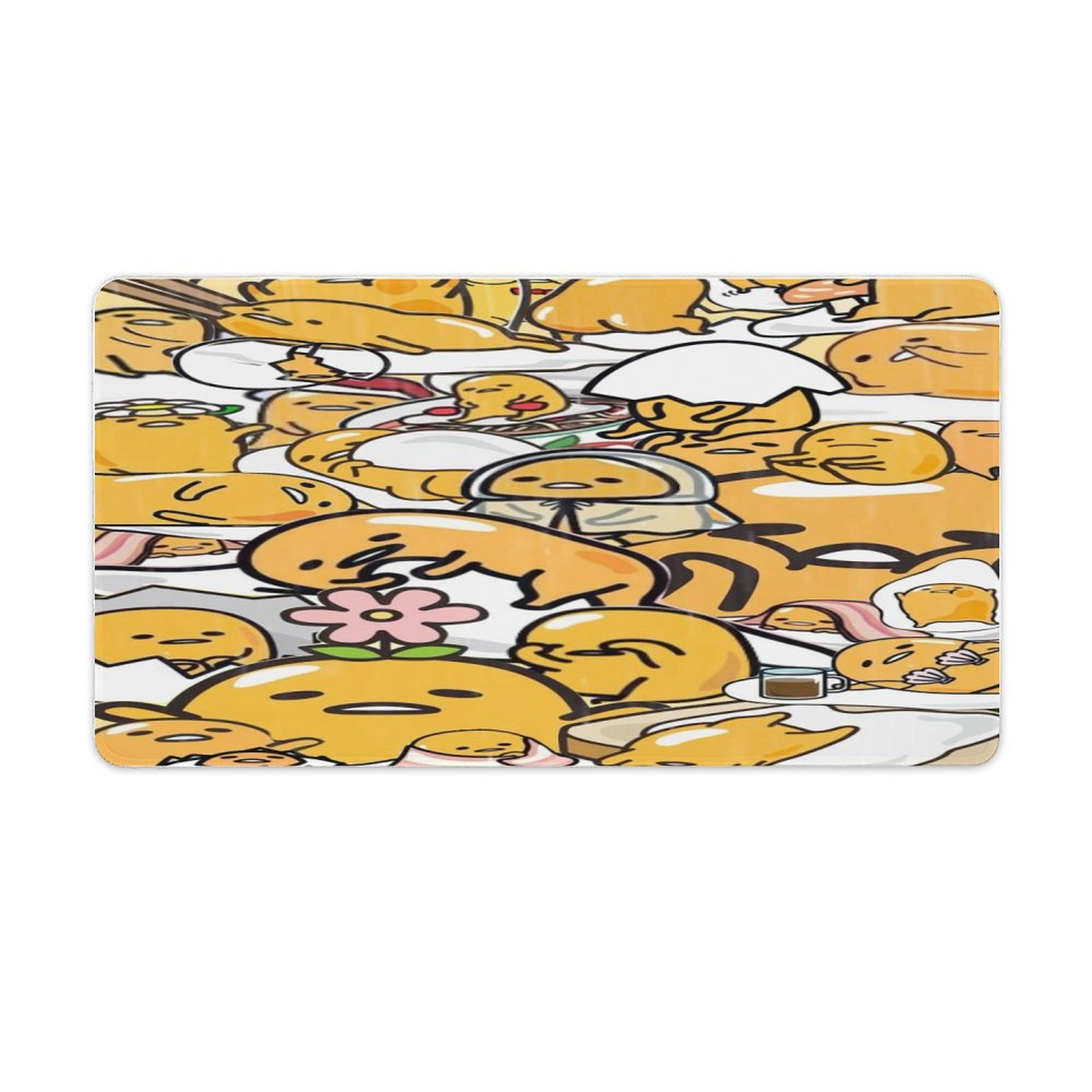 Gudetama Computer Mouse Mat with Anti-Slip Rubber Base Anti-Fray ...
