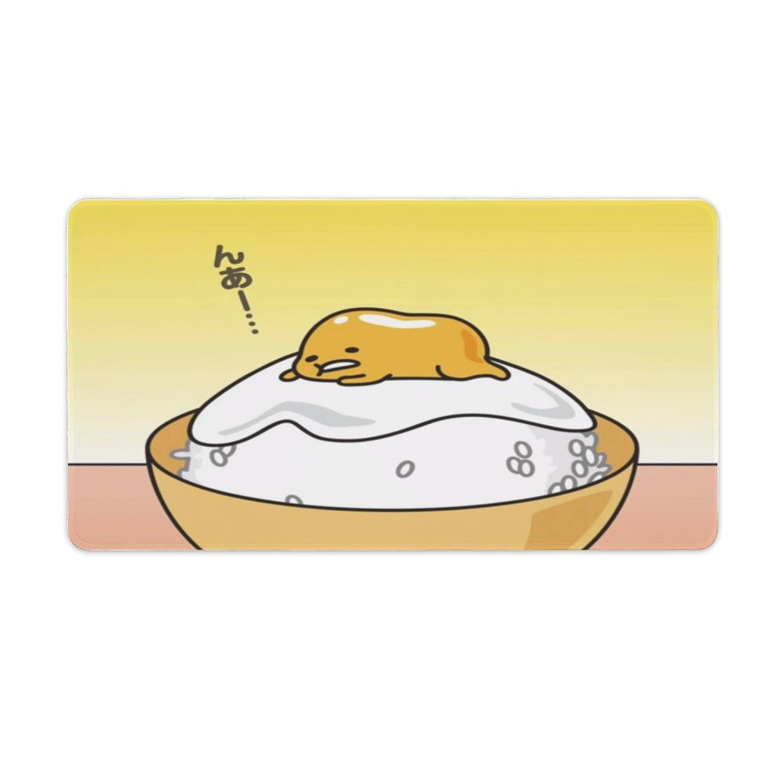 Gudetama Computer Mouse Mat with Anti-Slip Rubber Base Anti-Fray ...