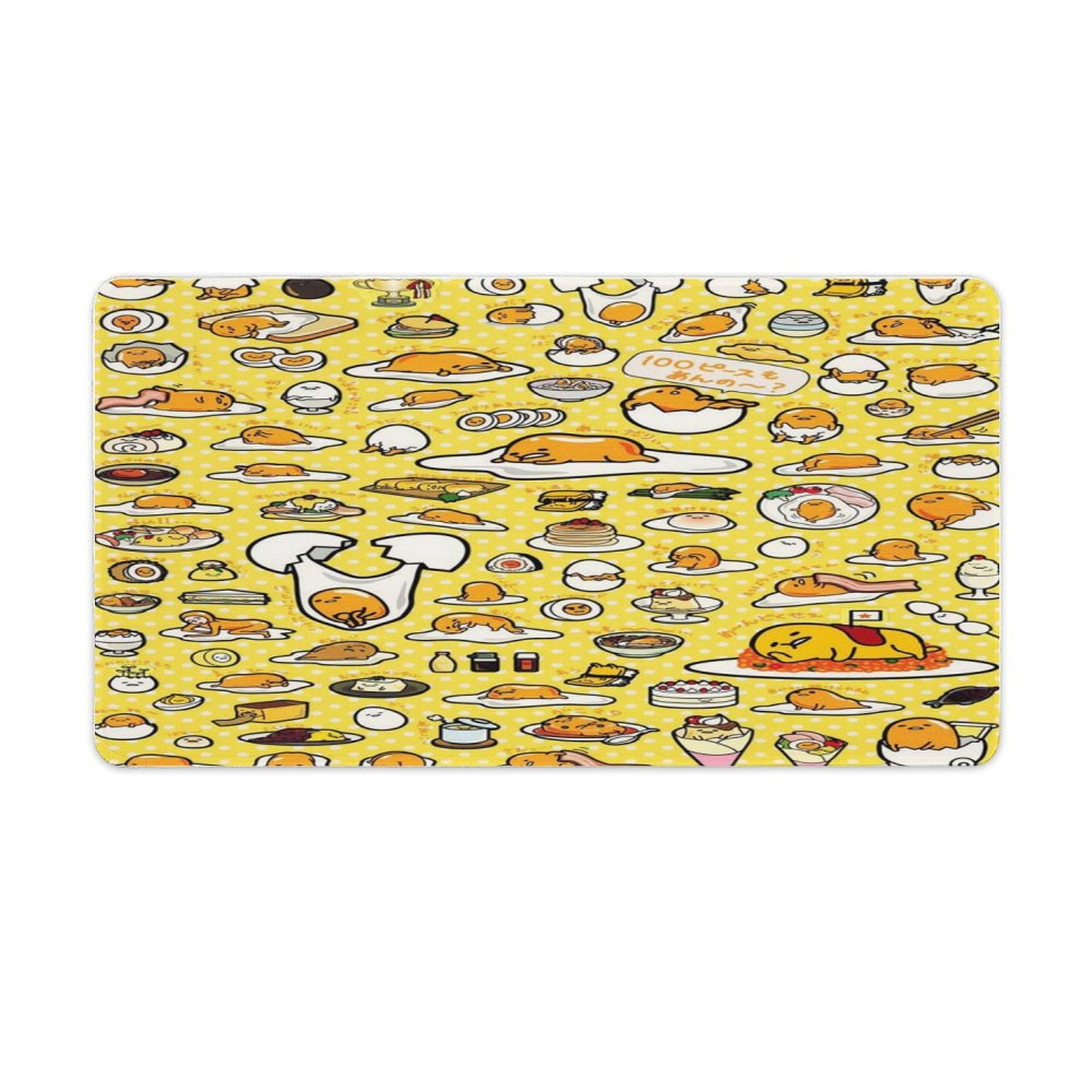 Gudetama Computer Mouse Mat with Anti-Slip Rubber Base Anti-Fray ...