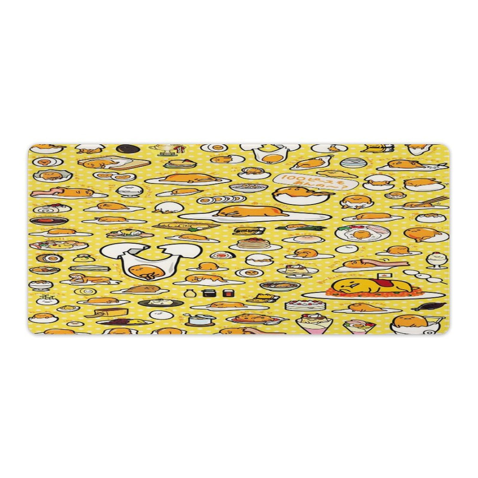 Gudetama Computer Mouse Mat with Anti-Slip Rubber Base Anti-Fray ...
