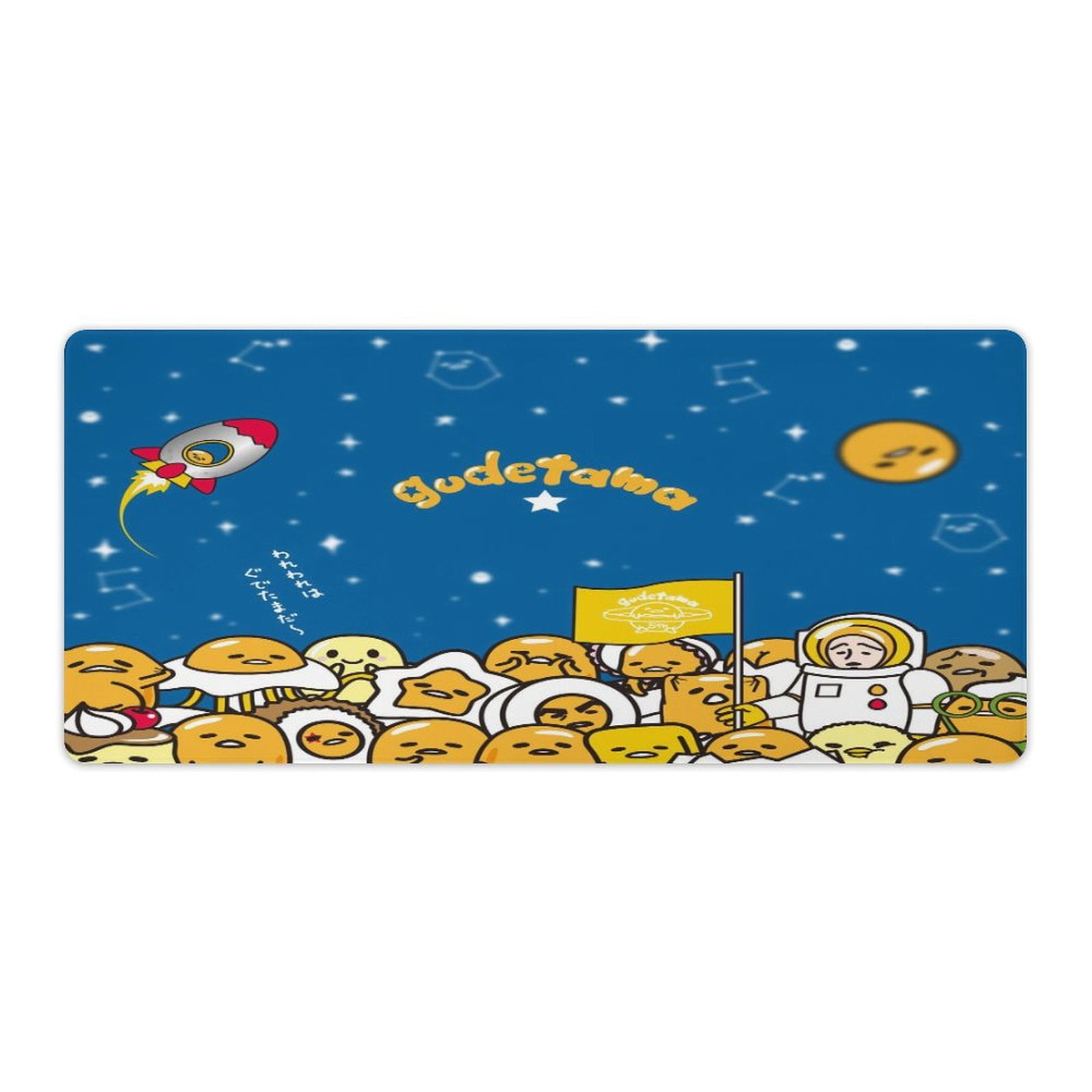 Gudetama Computer Mouse Mat with Anti-Slip Rubber Base Anti-Fray ...
