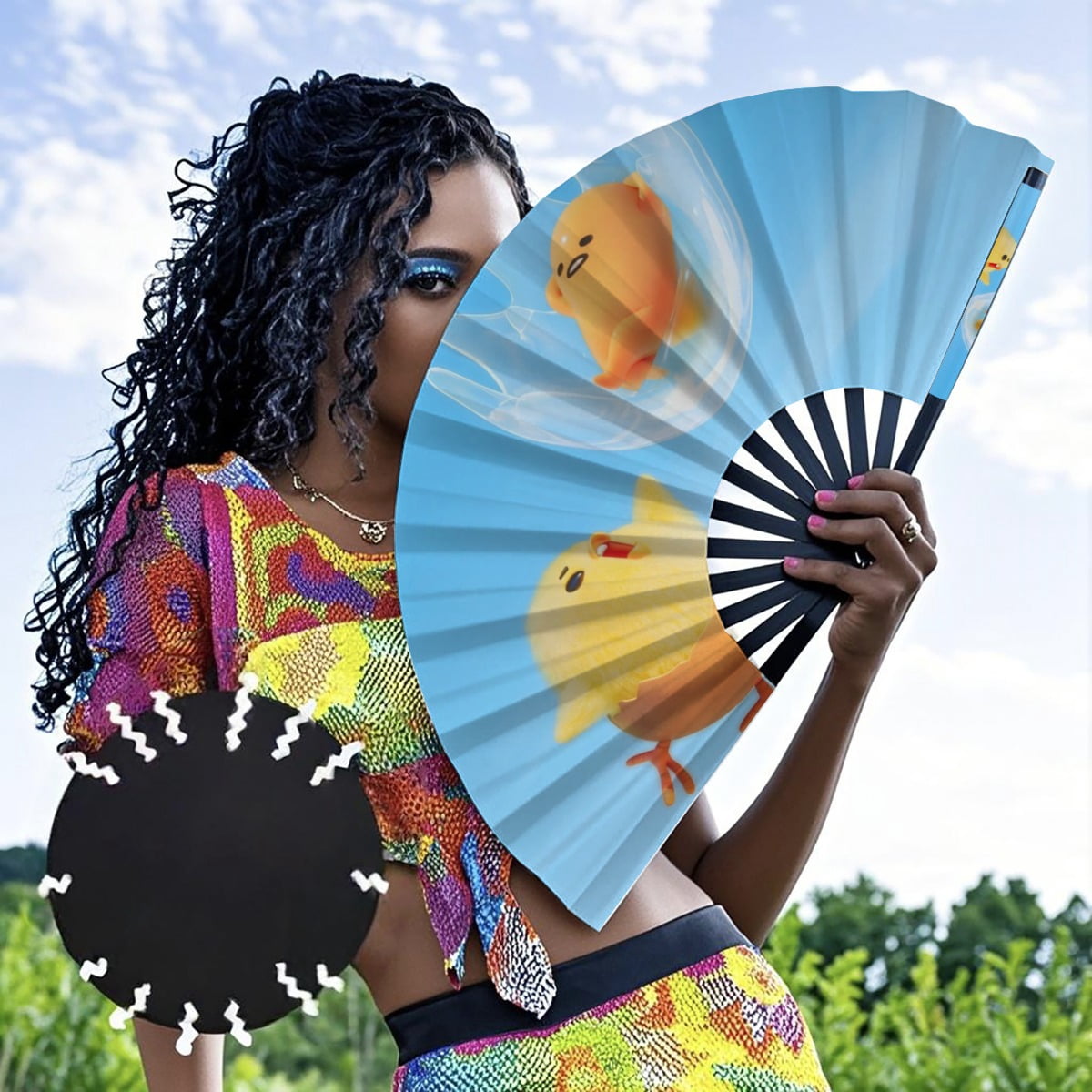 Gudetama An Eggcellent Adventure-theme Folding Fan Chinese Fan Hand ...