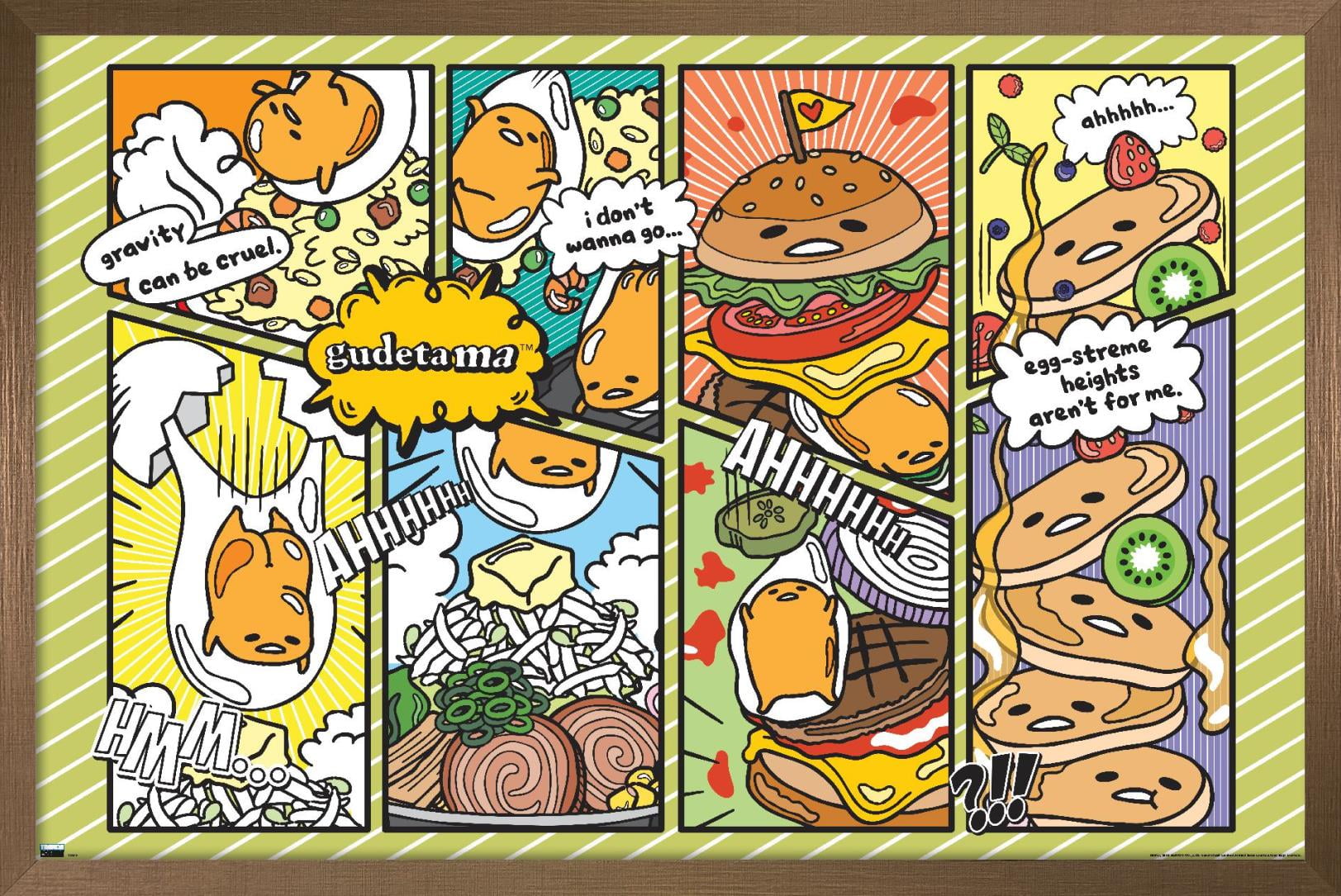 Gudetama - Food Wall Poster, 22.375" x 34", Framed - Walmart.com