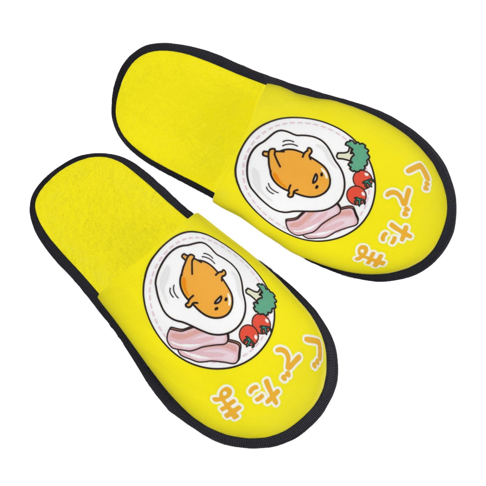Gudetama Furry Slippers For Men Women Fuzzy House Slippers Winter Anti ...
