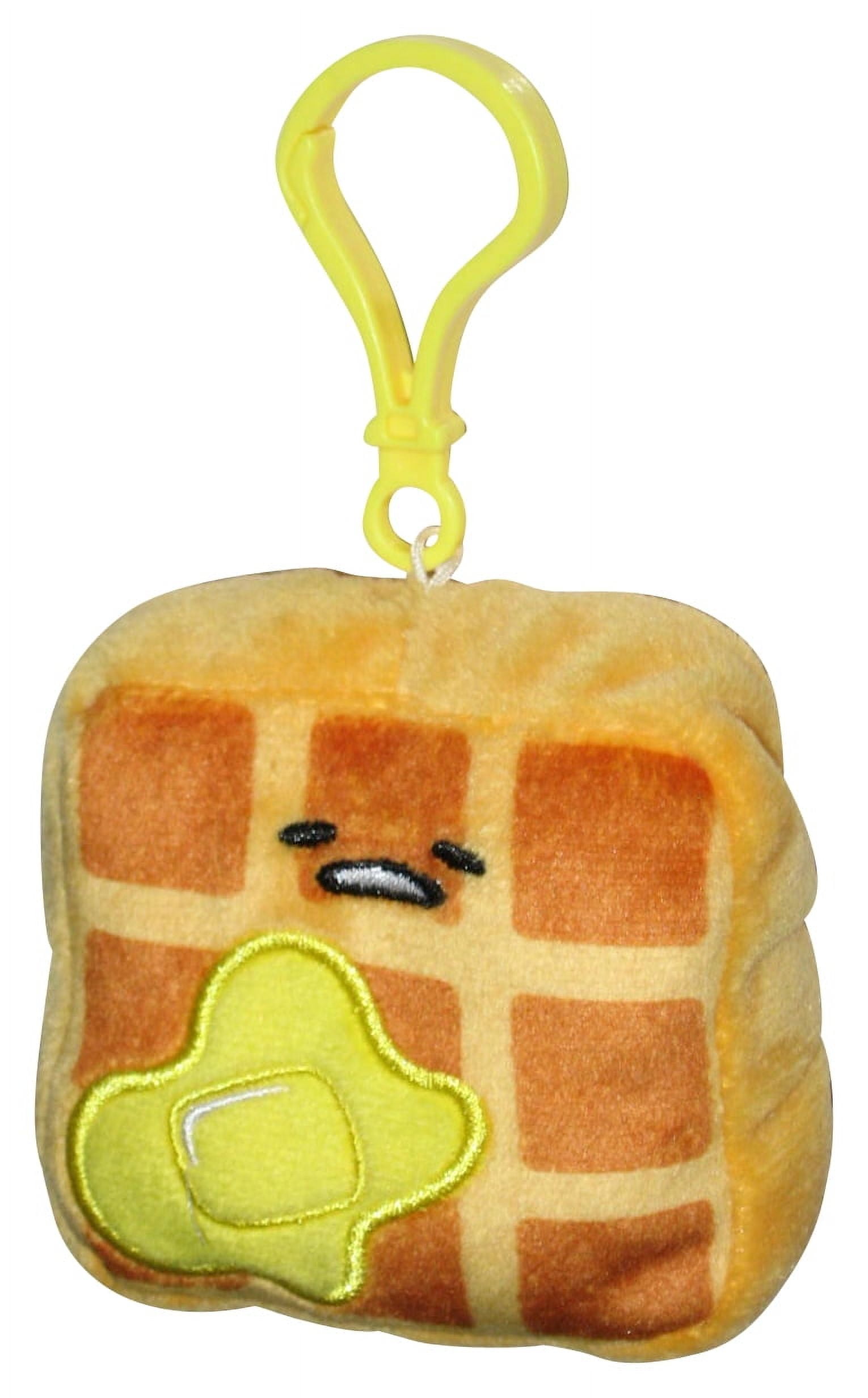 Gudetama Lazy Egg Dangler Bullsitoy 3-Inch Waffle Clip-On Plush ...