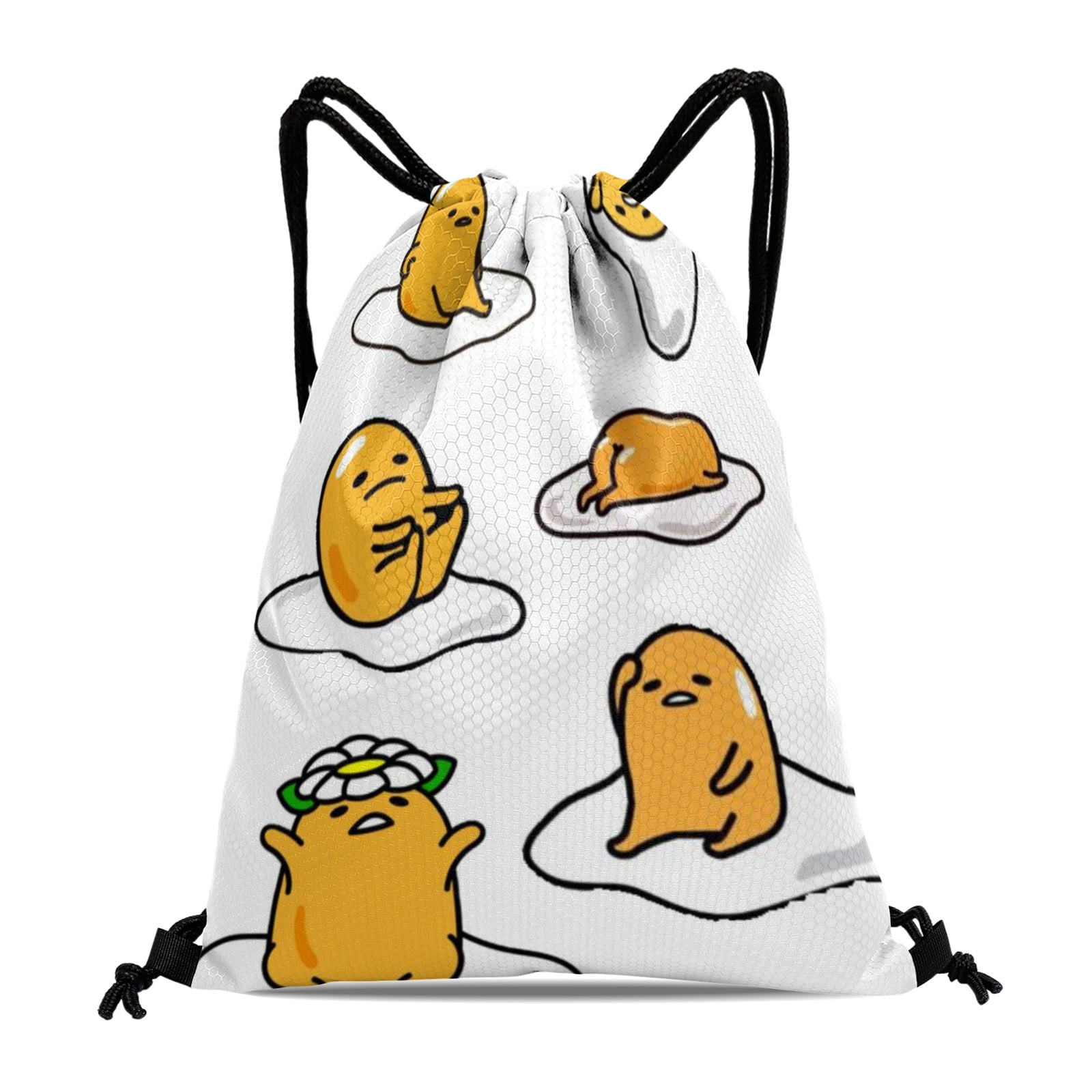 Gudetama Lazy Egg Gym Drawstring Backpack:Waterproof design, ideal for ...