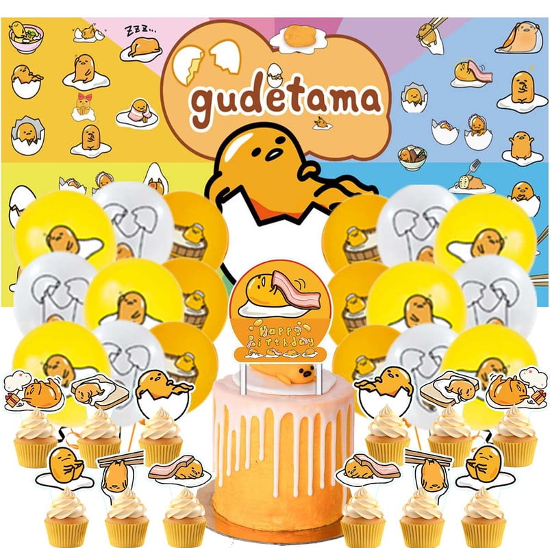 Gudetama Lazy Egg Latex Balloons Party Supplies Decorations Kit ...