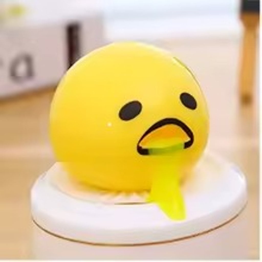 Gudetama Lazy Egg Slime Squishy Toy Stress Relief Yellow Ball Kawaii ...