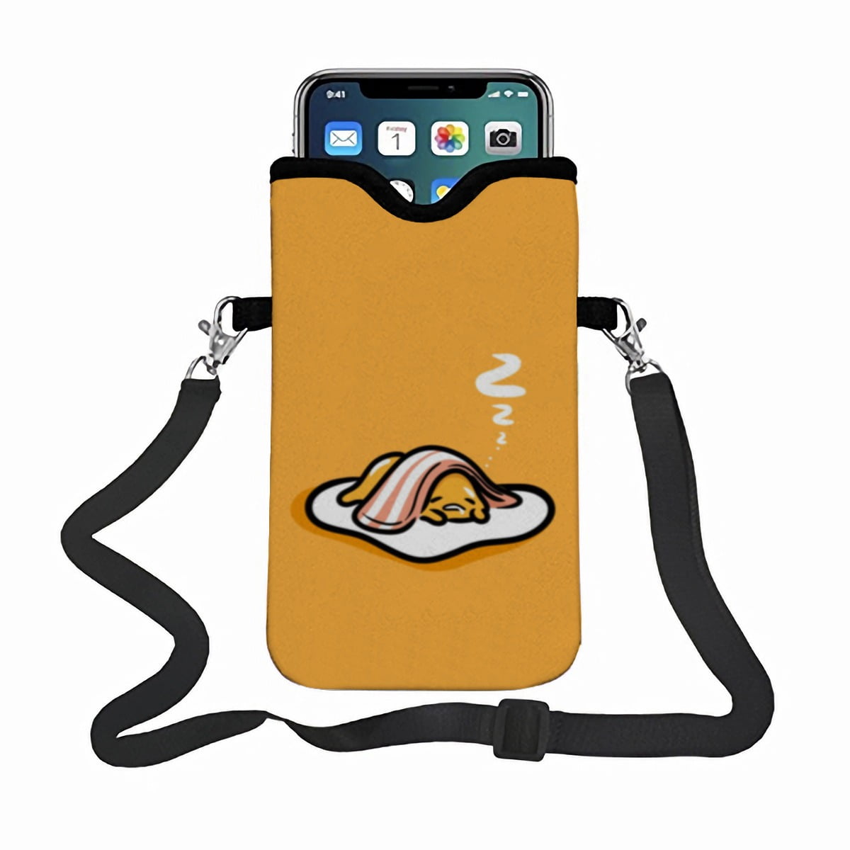 Gudetama Lazy Egg phone satchel, with an adjustable strap small handbag ...