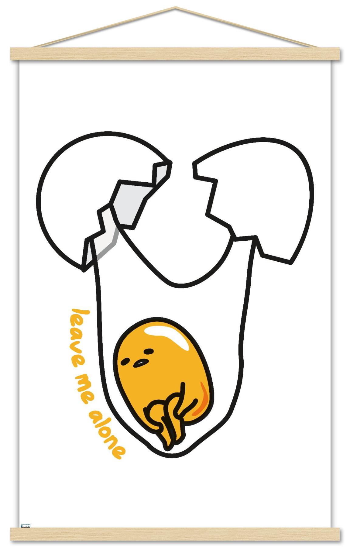 Gudetama - Leave Me Alone Wall Poster with Magnetic Frame, 22.375" x 34 ...