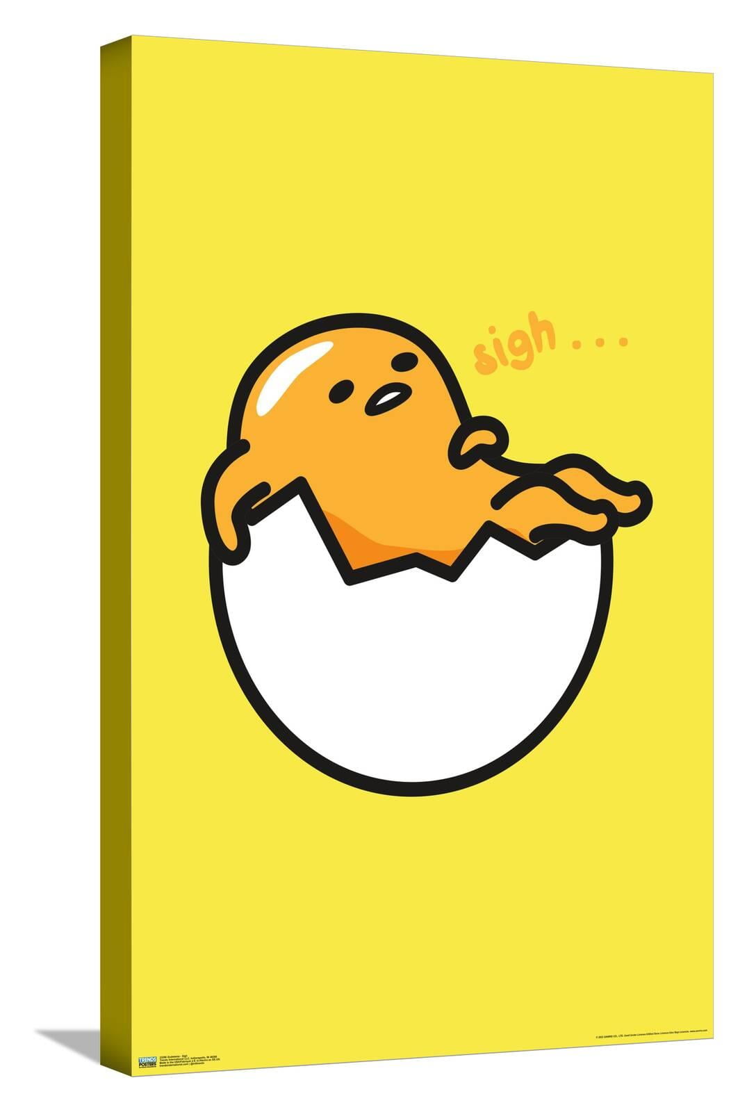 Gudetama - Sigh Canvas Wall Poster, 14.725" x 22.375" - Walmart.com