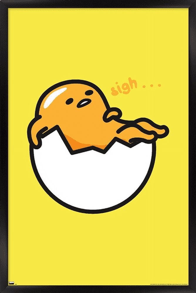Gudetama - Sigh Wall Poster, 14.725" x 22.375" Framed - Walmart.com