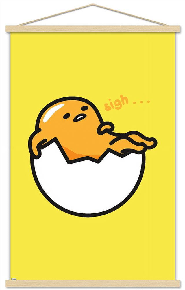 Gudetama - Sigh Wall Poster with Magnetic Frame, 22.375" x 34 ...