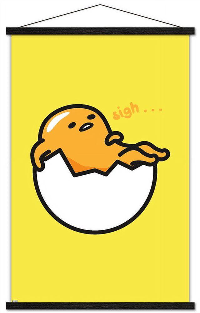 Gudetama - Sigh Wall Poster with Magnetic Frame, 22.375" x 34 ...