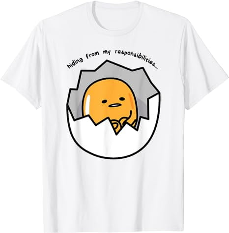 Gudetama the Lazy Egg Hiding from Responsibilities T-Shirt - Walmart.com