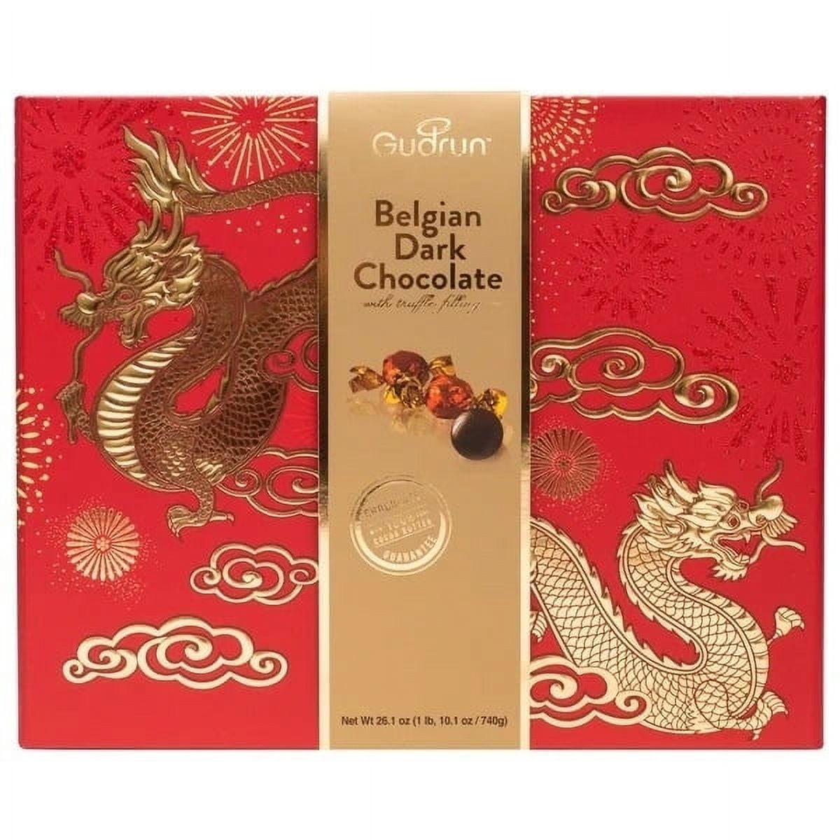 Gudrun Belgian Dark Chocolate with Truffle Filling Box 26 Ounce ...