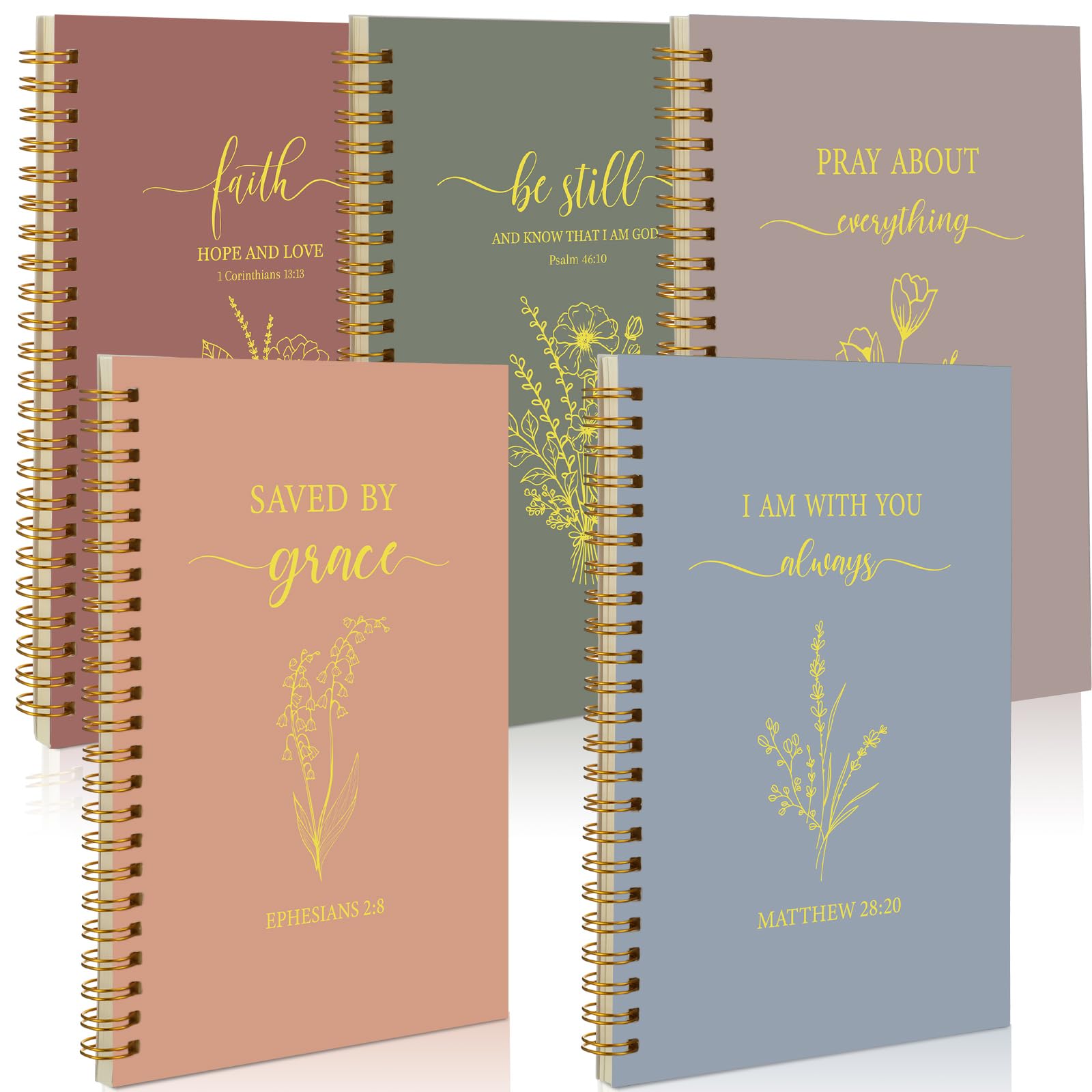 Gueevin 5 Pack Spiral Notebook Aesthetic Notebook A5 College Ruled ...