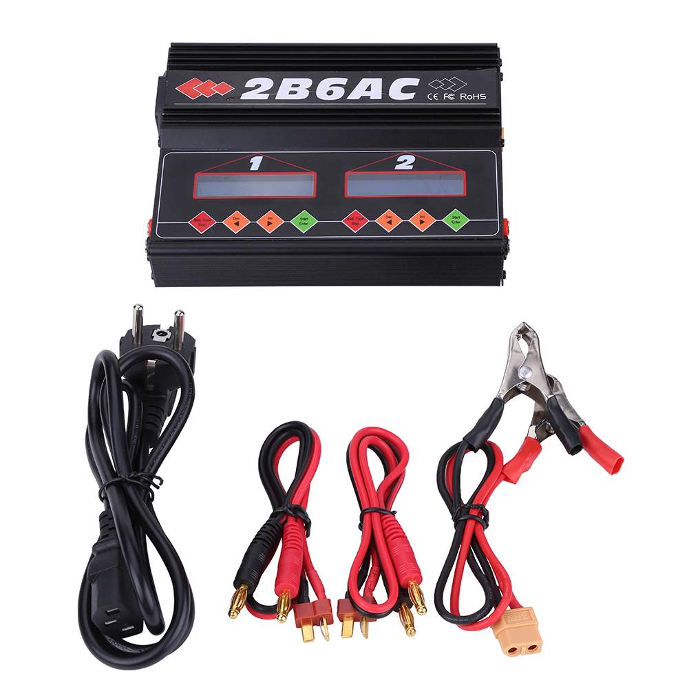 Gueiykk 50W *2 AC/DC Balance Charger Discharger for RC LiPo LiFe Lilon ...