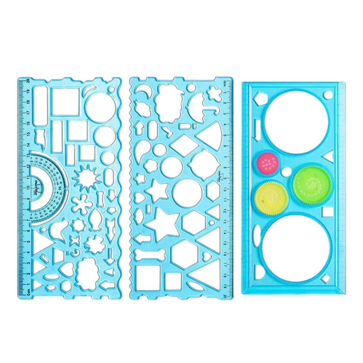 Gueiykk Circular template geometric drawing ruler tool for schools ...