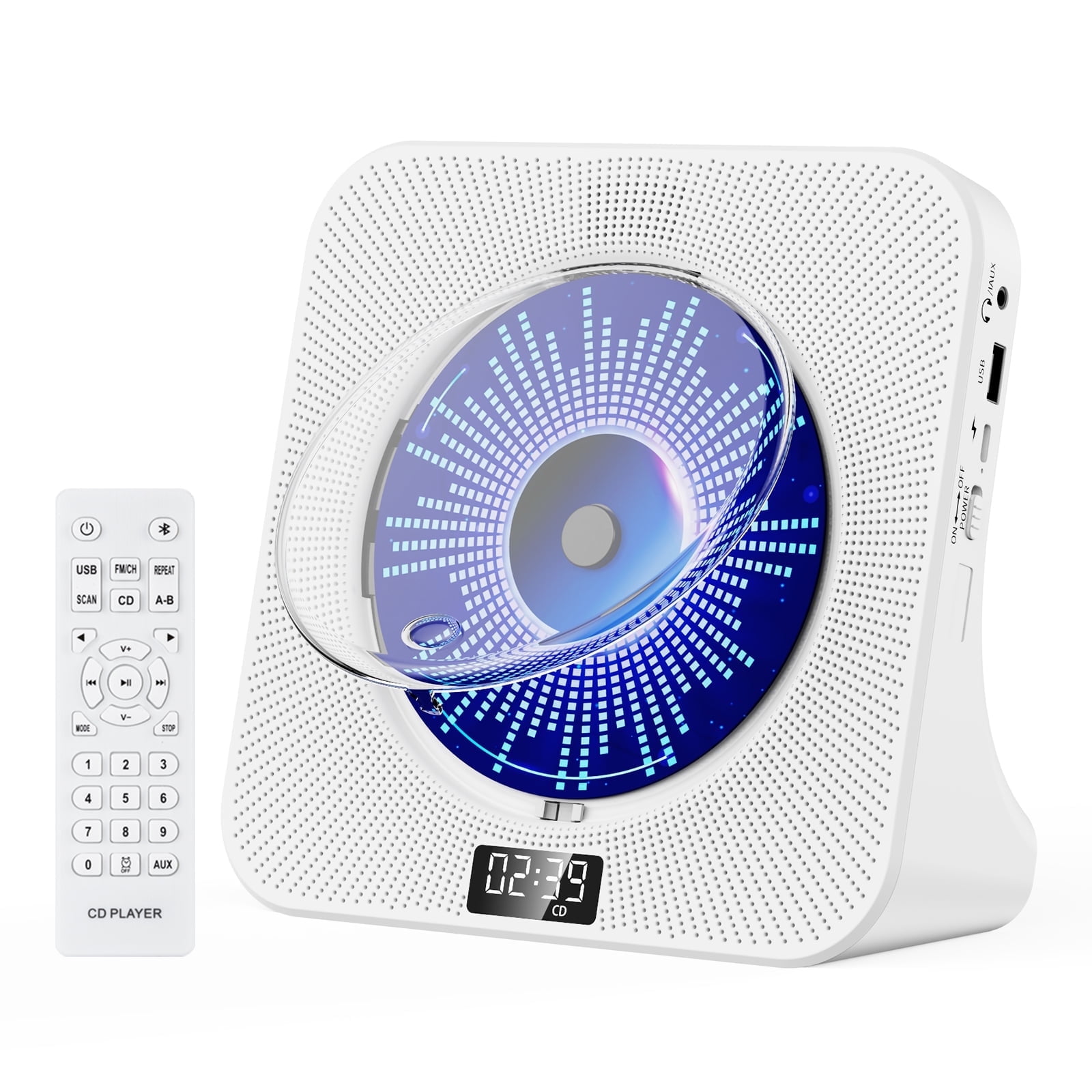 Gueray Multi-Functional Bluetooth CD Player with HiFi Speakers, FM ...