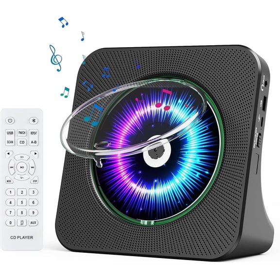 CD Player Portable Bluetooth Desktop CD Player for Home with Timer ...