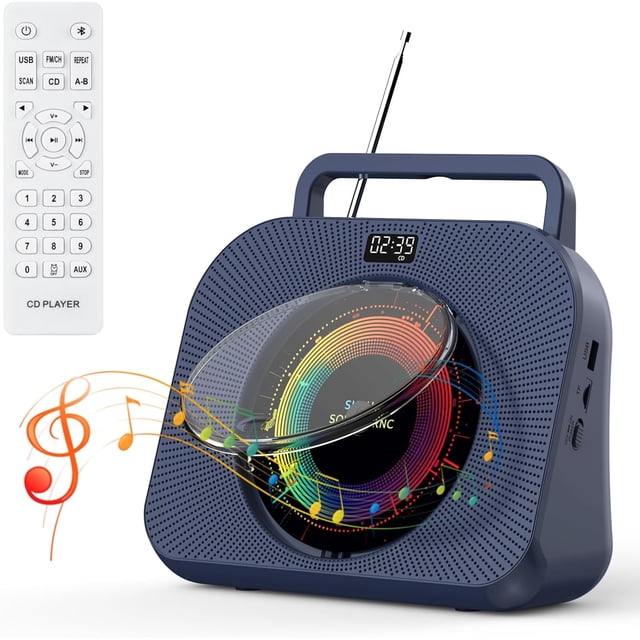 Gueray Bluetooth CD Player - All-In-One Home and Desktop System with ...
