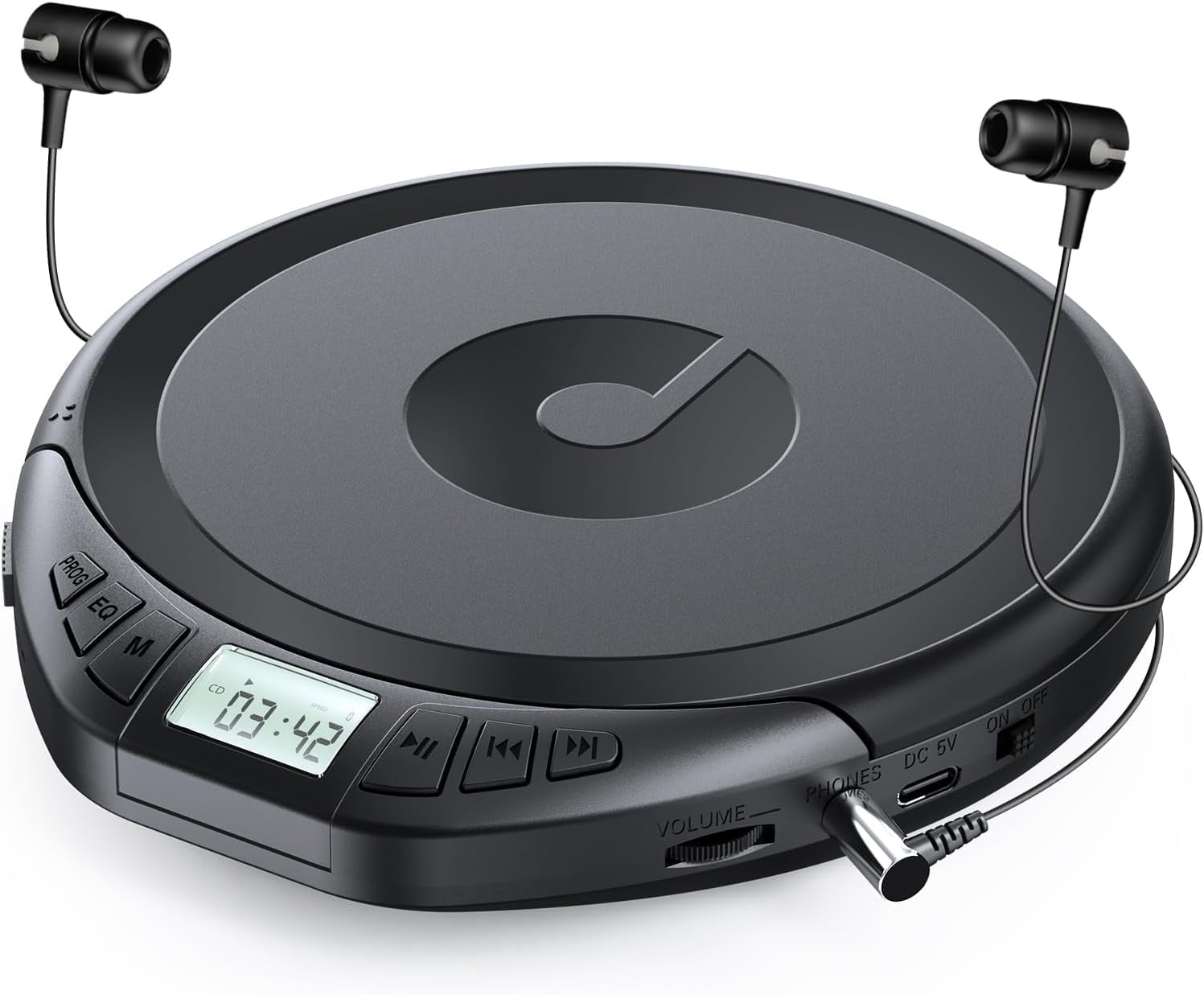 Gueray CD Players Portable CD Walkman: with Earphones Portable CD ...