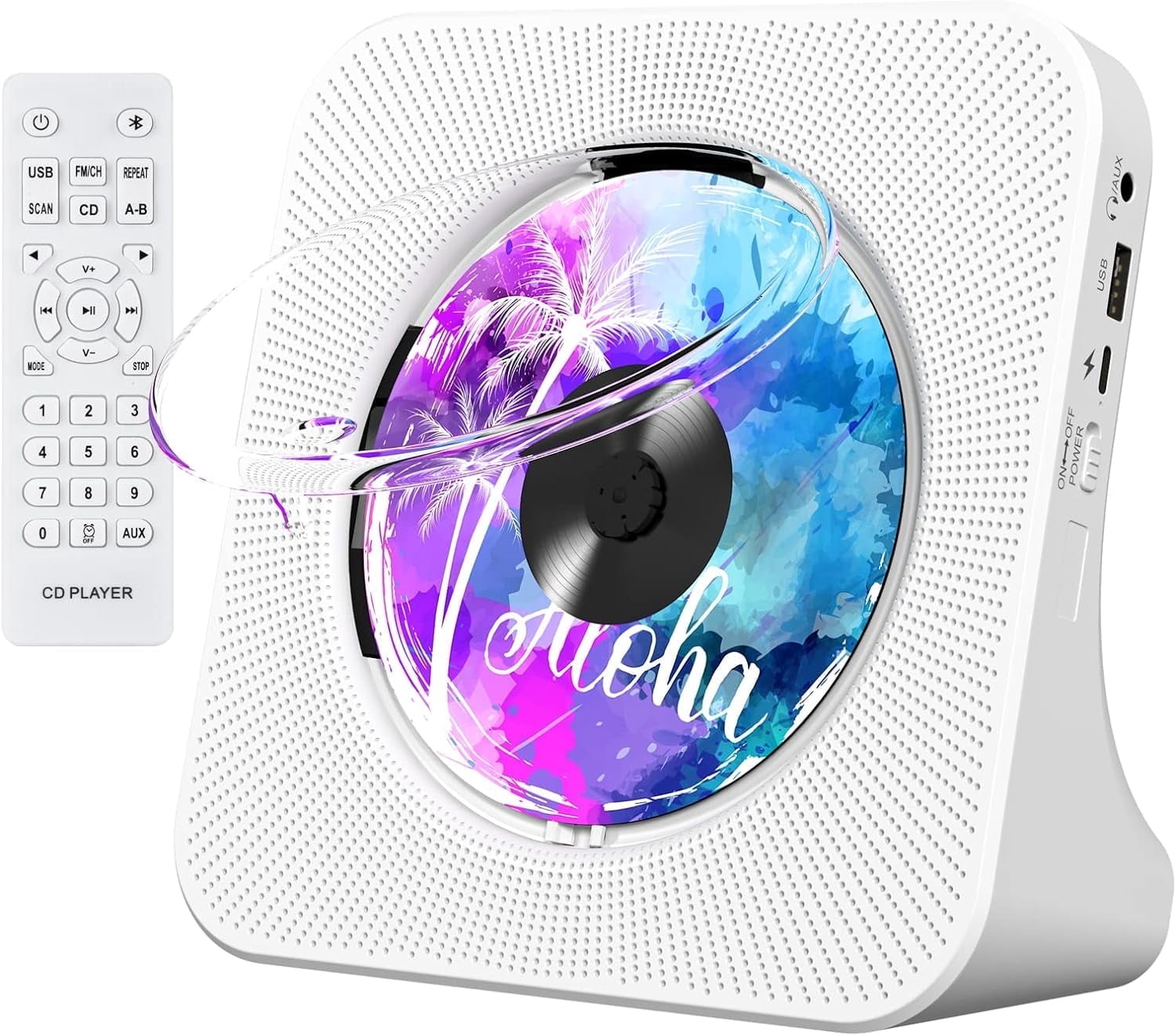 Free Shipping! Gueray Portable CD Player with Bluetooth FM Radio AUX ...