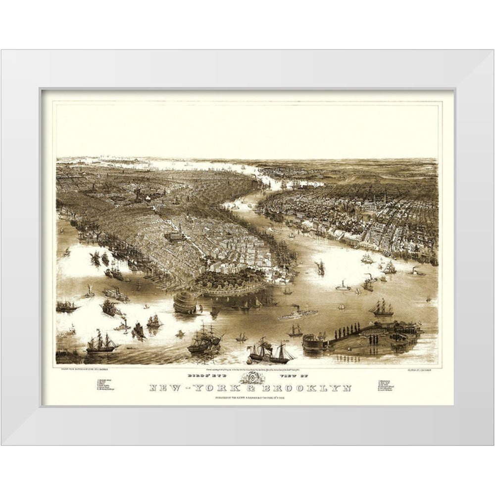 Guerber 14x12 White Modern Wood Framed Museum Art Print Titled - New ...