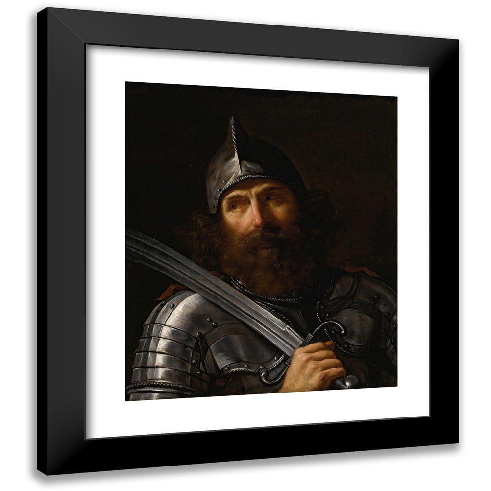 Guercino 12x14 Black Modern Framed Museum Art Print Titled - Mars ...