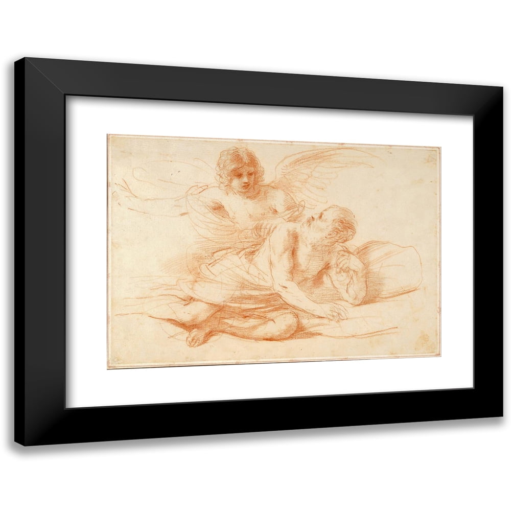 Guercino 14x11 Black Modern Framed Museum Art Print Titled - St Peter ...