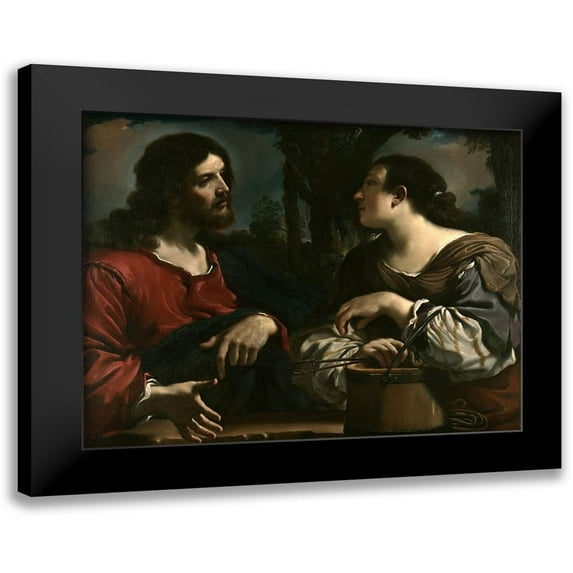 Guercino 14x12 Black Modern Framed Museum Art Print Titled - Christ and ...