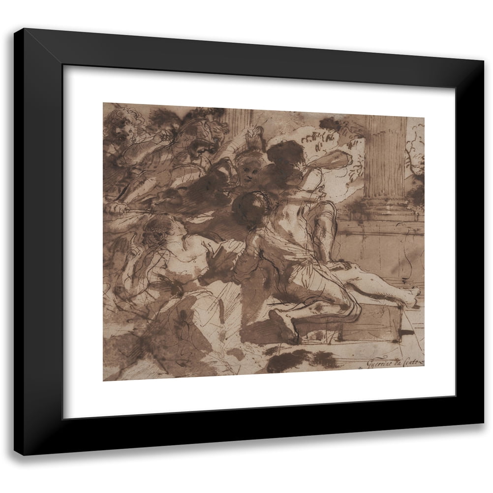 Guercino 17x15 Black Modern Framed Museum Art Print Titled - Samson ...