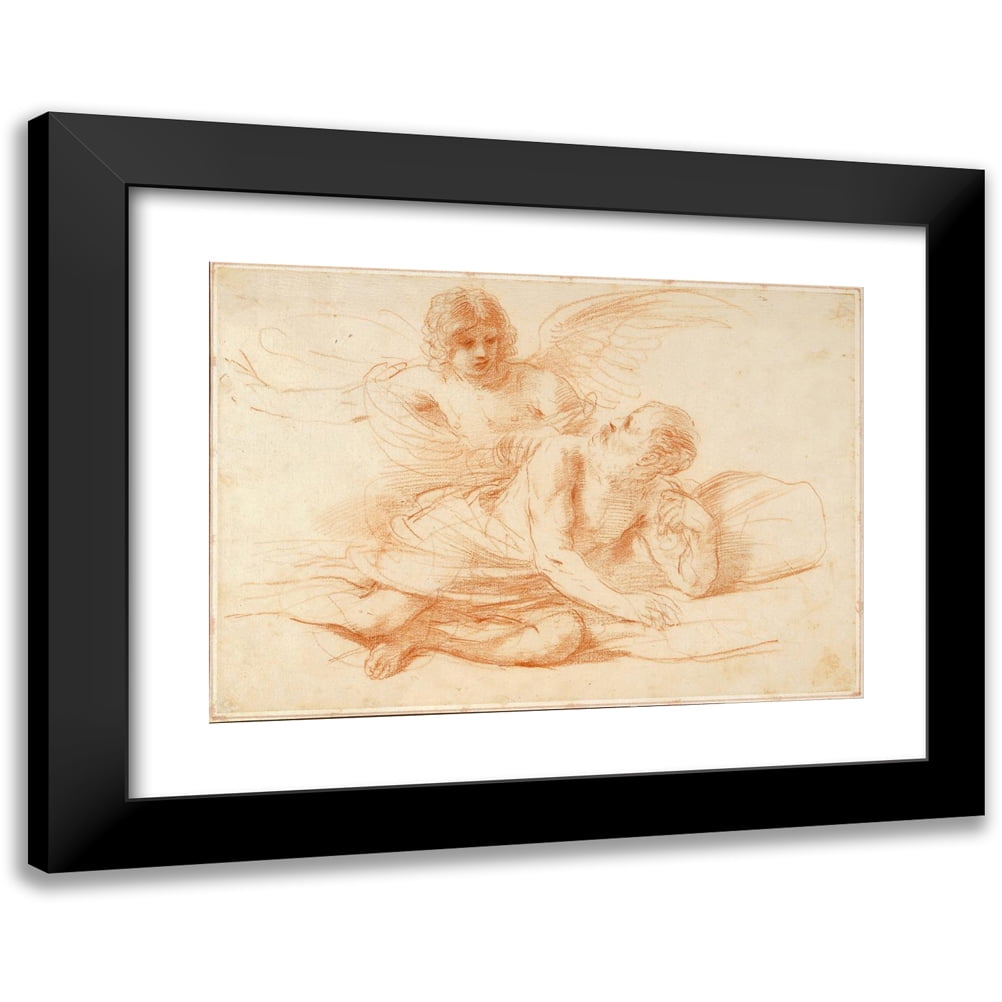 Guercino 24x18 Black Modern Framed Museum Art Print Titled - St Peter ...