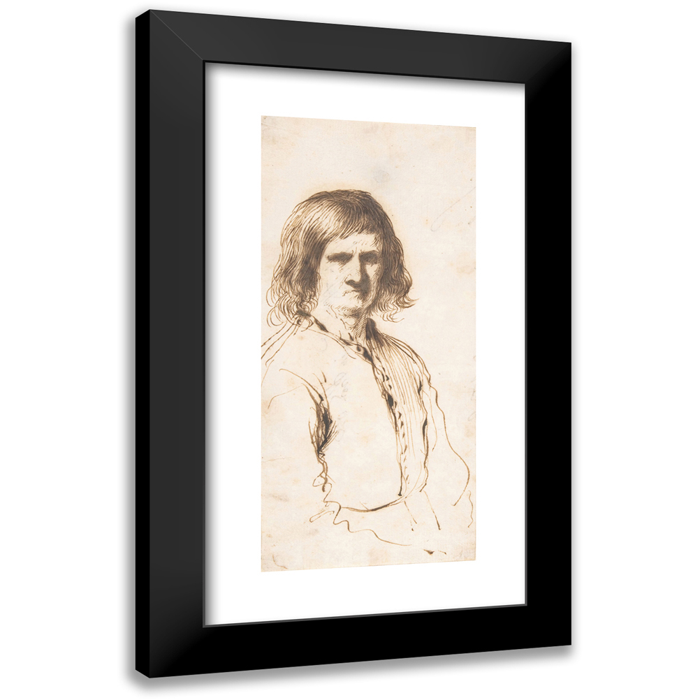 Guercino 8x14 Black Modern Framed Museum Art Print Titled - Portrait of ...