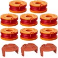 Guerkuk WA0010 Replacement Trimmer Line Spool Set for Worx Weed Eater 0 ...