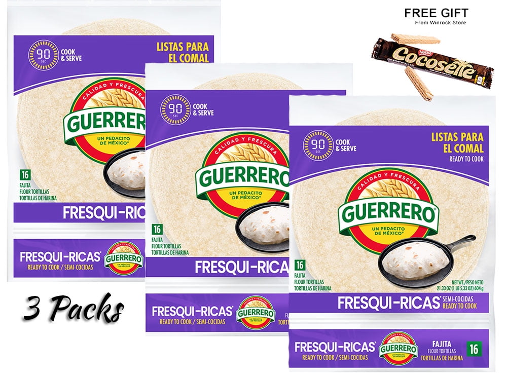 Guerrero Fresquiricas Ready to Cook Fajita Flour Tortillas, 21.33 oz ...