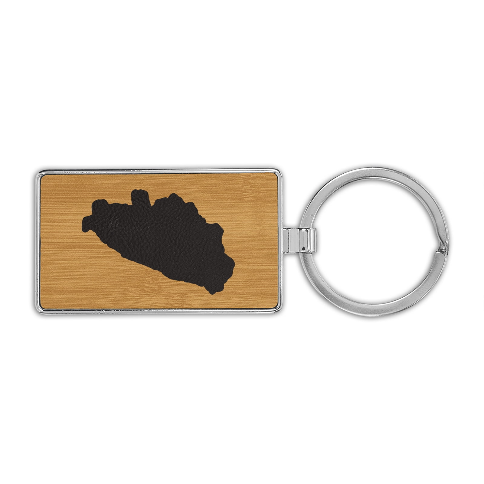 Guerrero State Shaped Premium Leatherette Keychain outlined gr gro ...