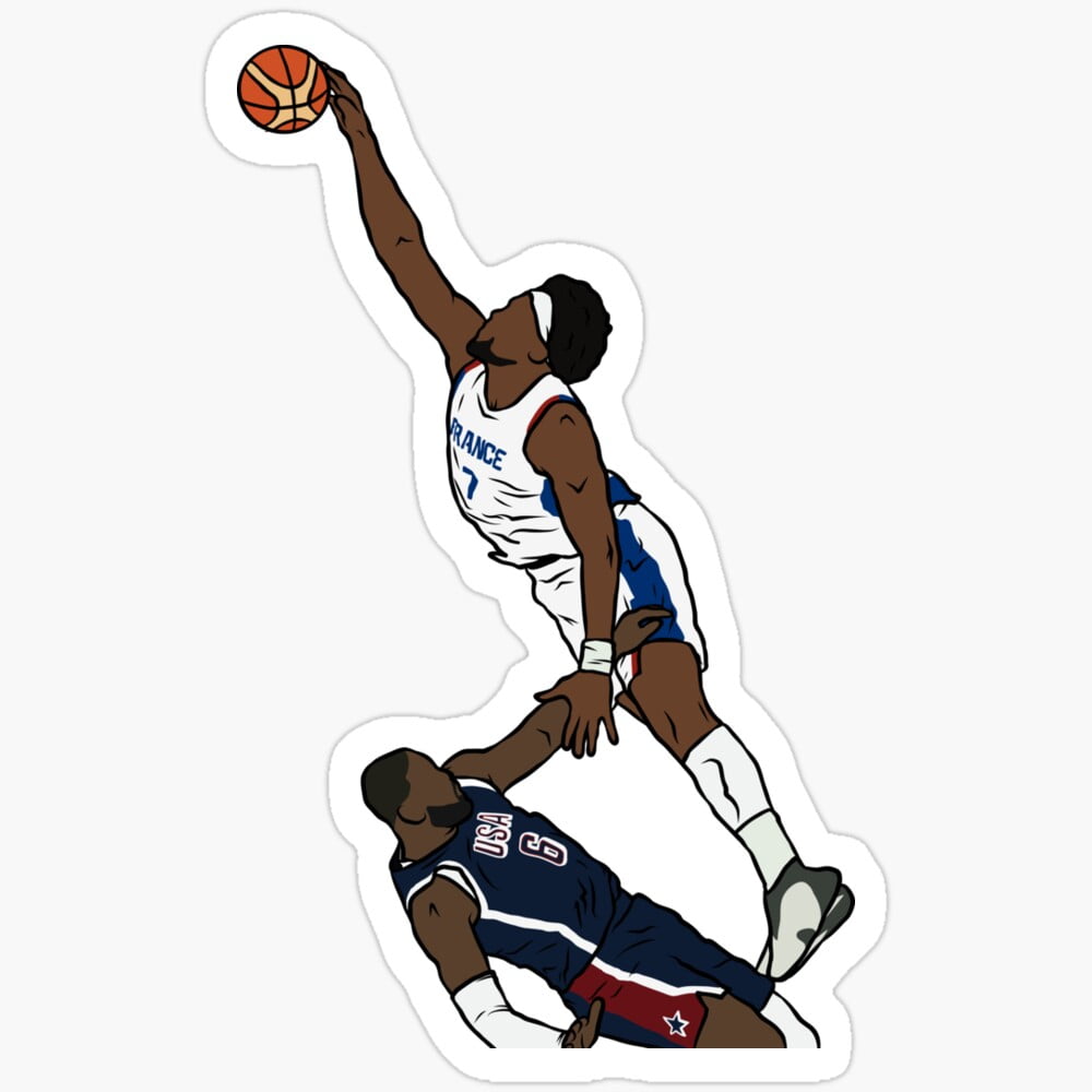 Guerschon Yabusele Dunks On Lebron Sticker Phone Decal Water Bottle ...