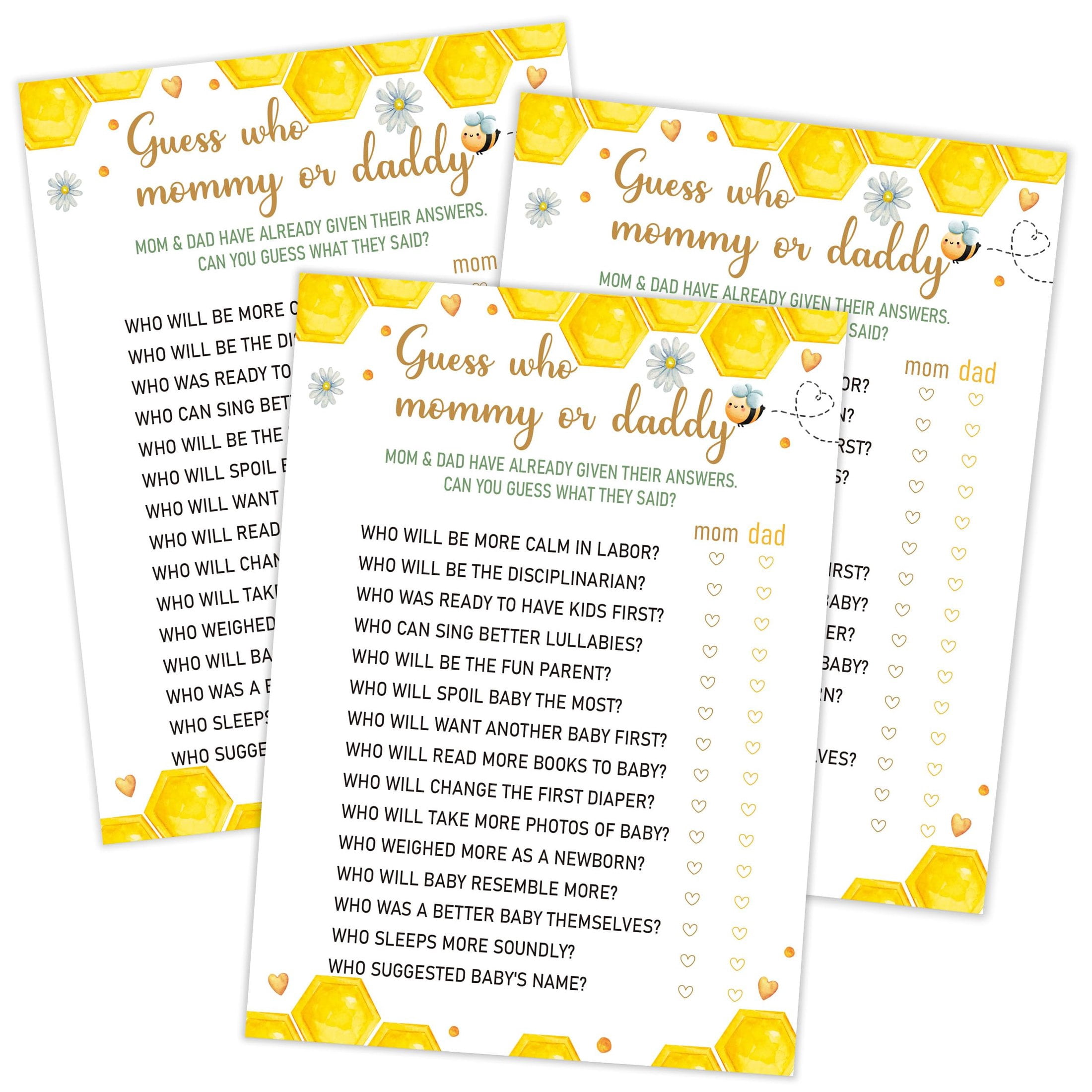 Guess Who Baby Shower Game Cards - 30 Fun Gender Neutral Activity Cards ...