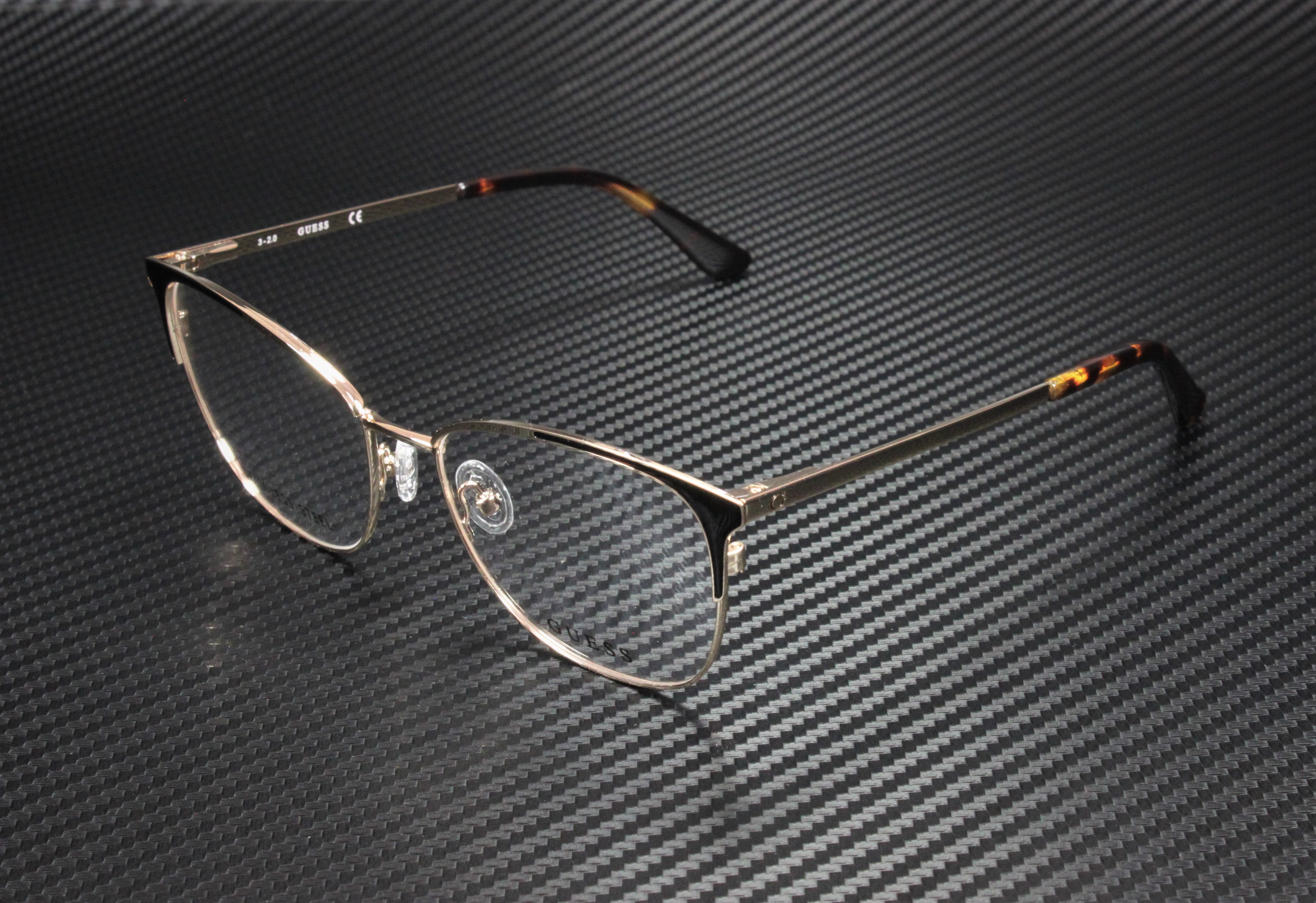 Guess GU2705 050 Women's Dark Brown/Other Plastic Round Eyeglasses ...