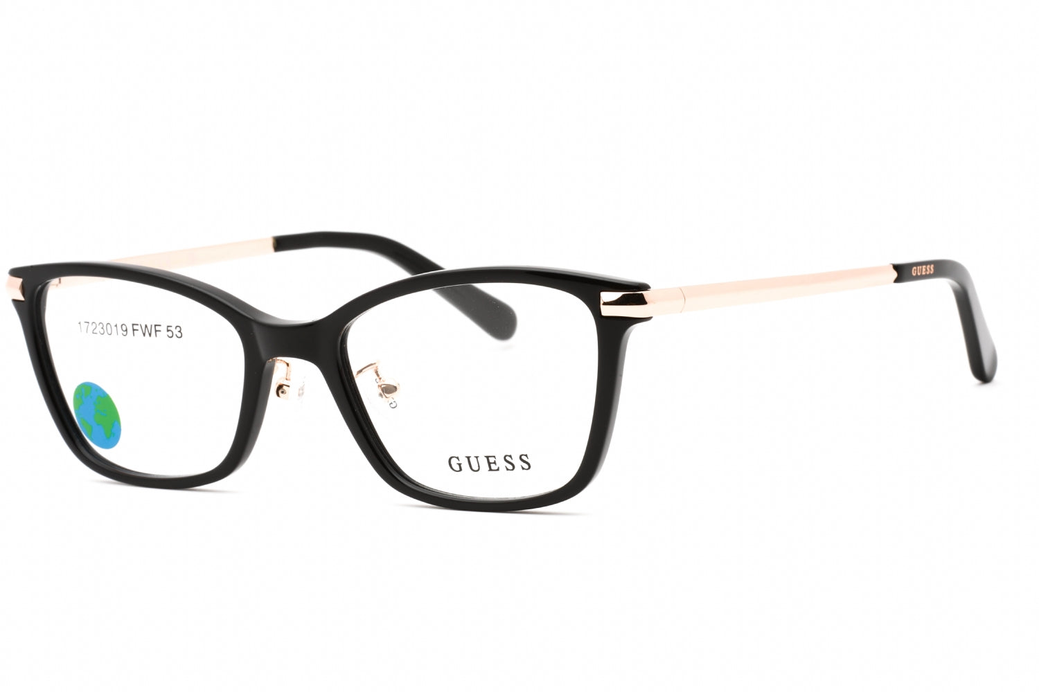 Guess GU2890-D 001 Women's Shiny Black Cat Eye Frame Eyeglasses ...