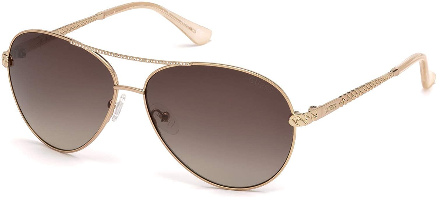 Guess GU7470-S 28F 60MM Shiny Rose Gold With Crystal Stones/Brown ...
